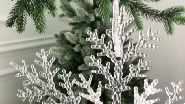 Набор ёлочных украшений СНЕЖИНКИ 'КЛЕМАНС', серебряный, 32 см, 2 шт., 1000408