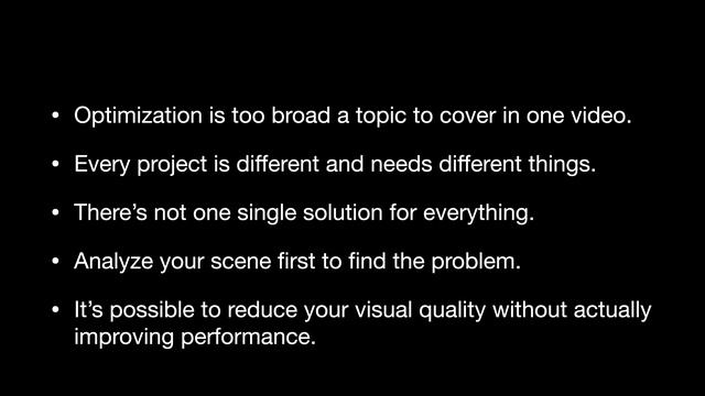 Game Optimization - Introduction & General Principles - Episode 1