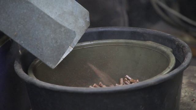 Гранулирование опилок красного дерева. Гранулятор ГУ-15. ООО ЦНО Резерв.