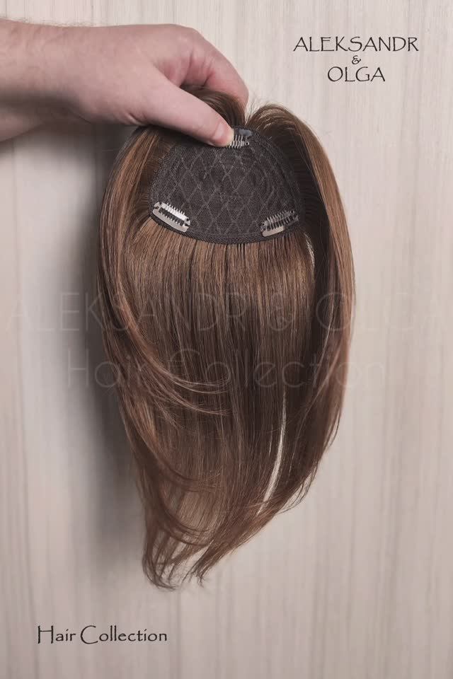 Накладка - ЧЁЛКА, с макушкой - В НАЛИЧИИ (арт. НЧср - 066) #натуральнаячёлка #накладнаячёлка