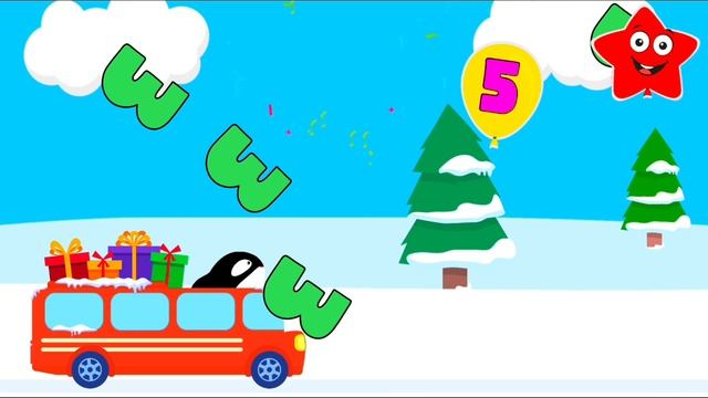 Учим Буквы и Цифры вместе с животными и шариками #5/ Развивающий мультфильм смотреть для самых мален