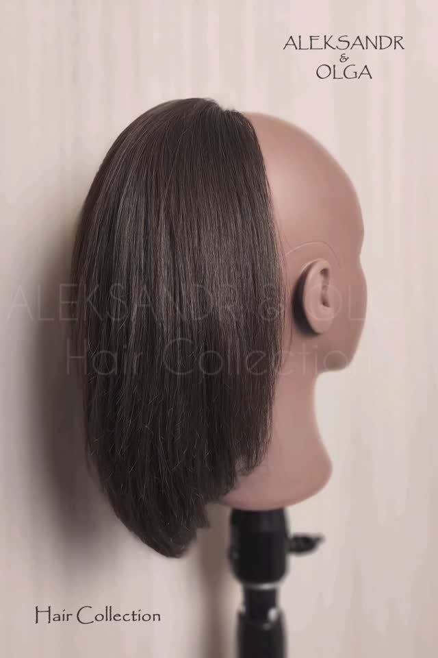 Затылочная НАКЛАДКА, с невидимым краем - В НАЛИЧИИ (арт. ЗНрк - 064) #изделияизволос #постиж