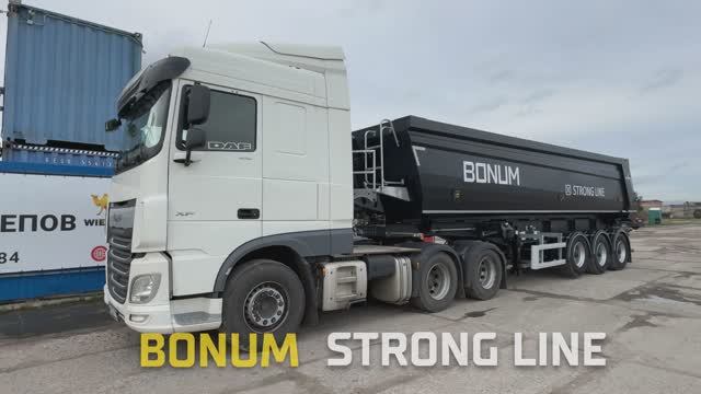 Самосвальный полуприцеп Bonum с коническим кузовом, краткий обзор