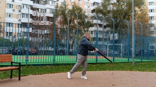 Разминка с большой борцовской палкой длиной 90 см (4)