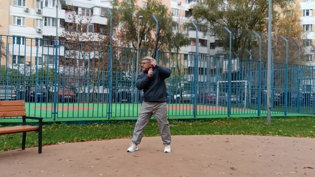 Разминка с большой борцовской палкой длиной 90 см (8)