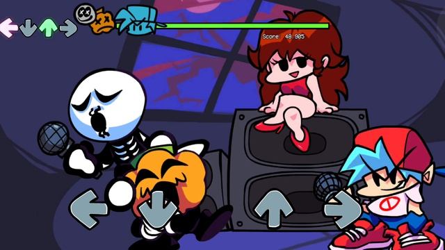 "Friday night funkin". Полное прохождение игры в фриплейе на харде - 1 часть