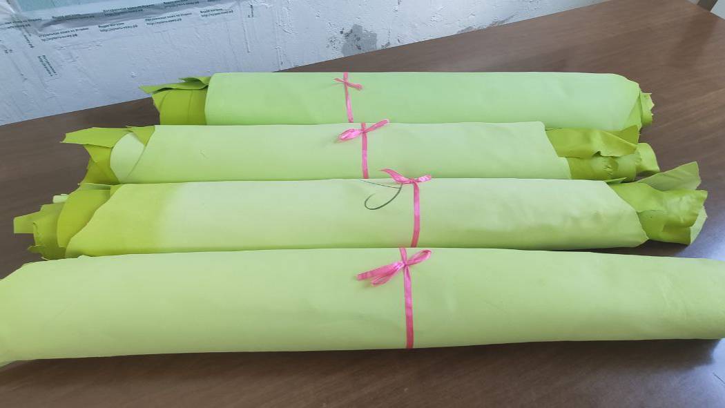 Коробка № АТ028   КОЖА наппа МРС ЛИМОННАЯ