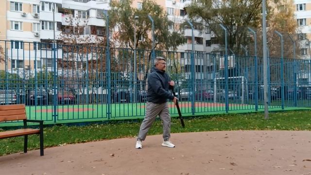 Разминка с большой борцовской палкой длиной 90 см (5)