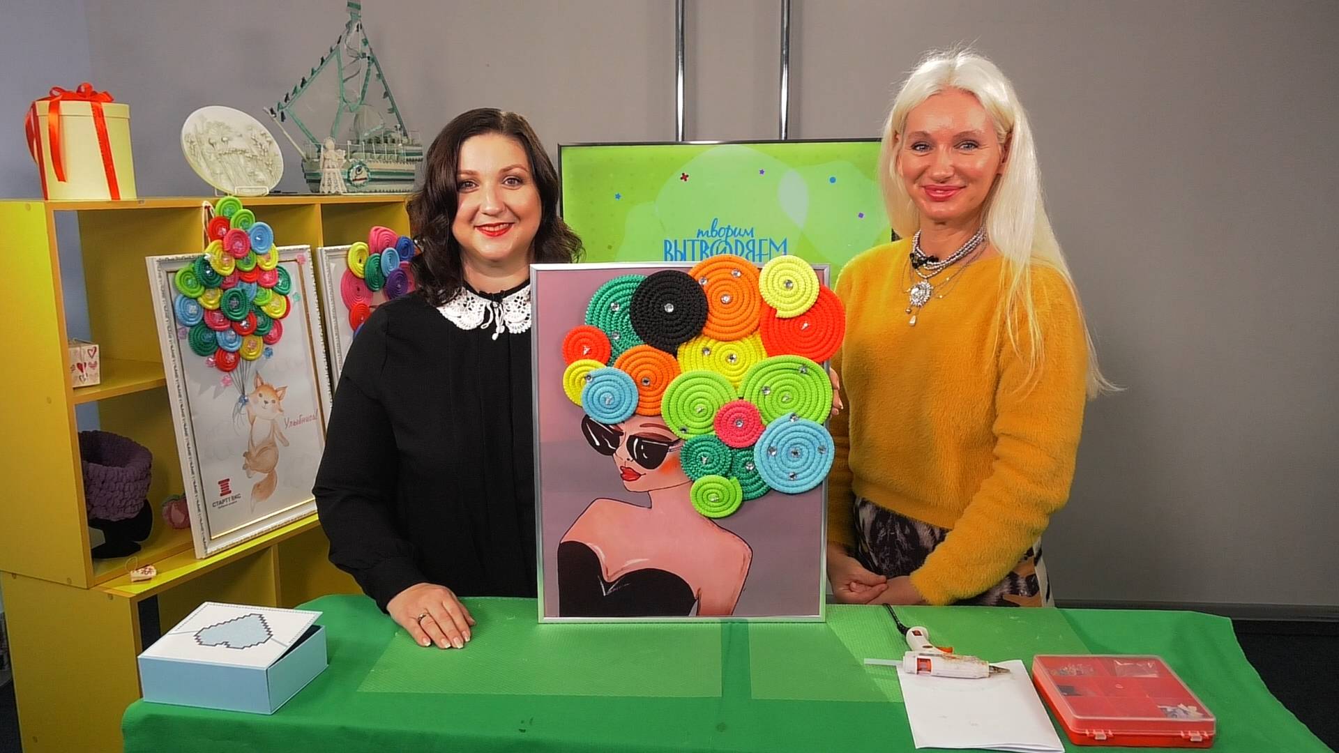 Творим и вытворяем | Картина с объемными элементами из шнуров