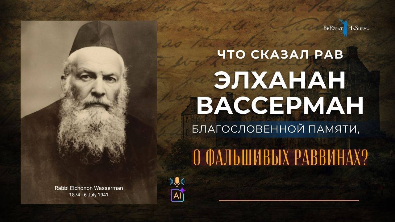 Что сказал Рав Элханан Вассерман, Благословенной памяти, о фальшивых раввинах?