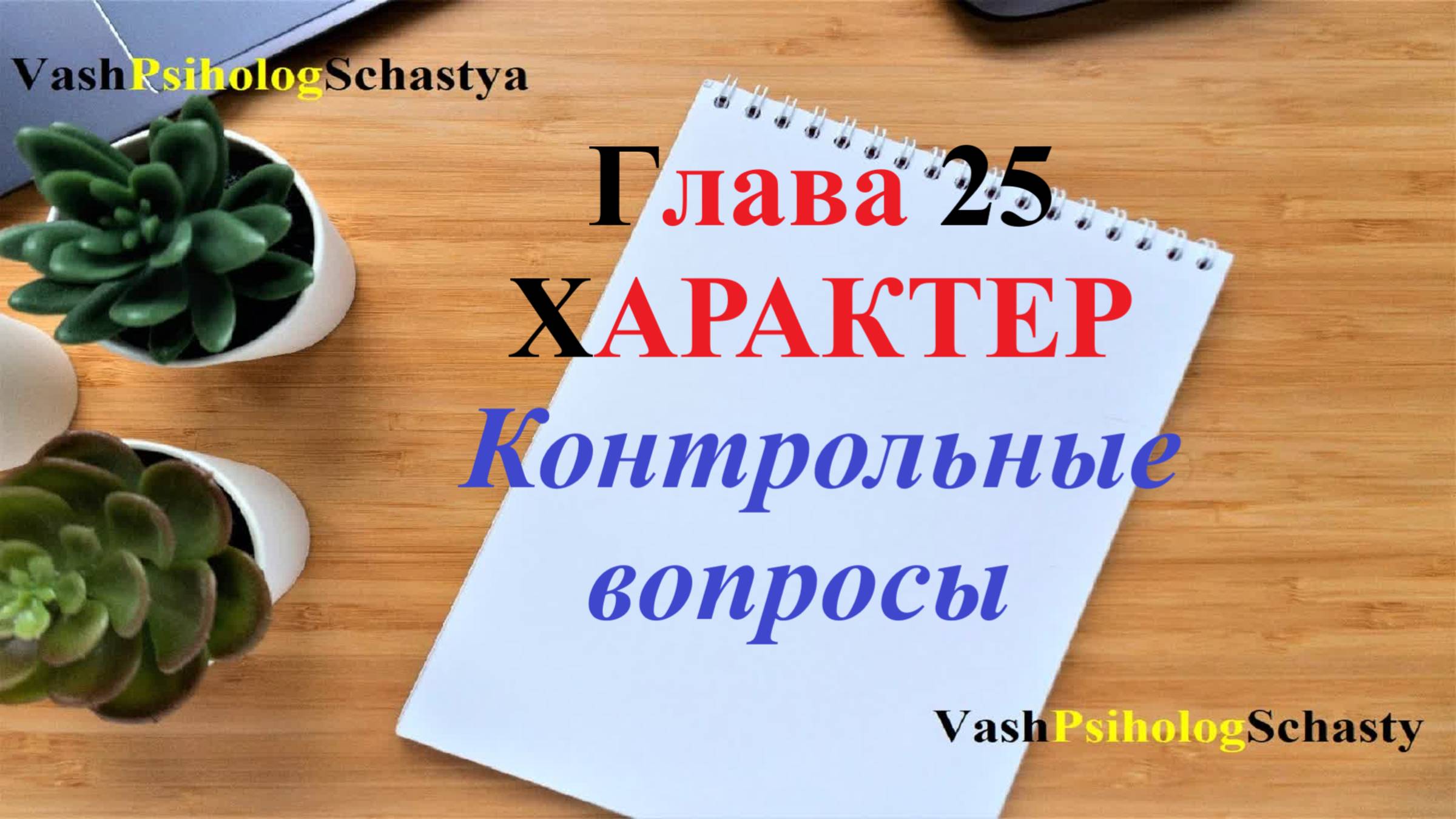 25 Характер Контрольные вопросы