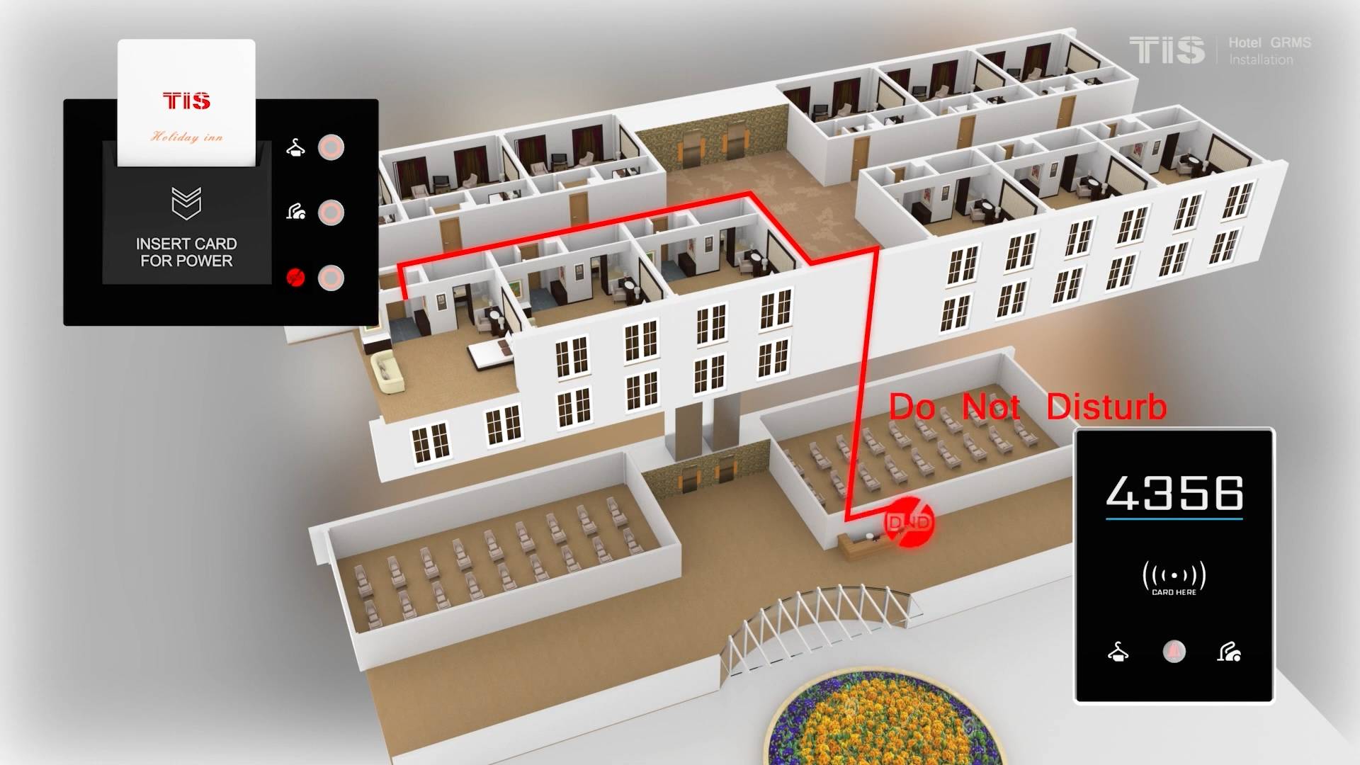 Система управления номером в гостинице. TIS-Hotel-GRMS. Smart Hotel  TIS.