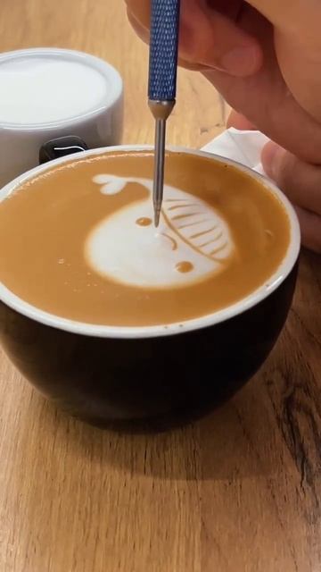 Рисуем на кофейной пене. 13 Кит👍👍👍🔥🔥🔥