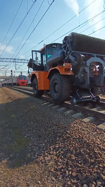 Локомобиль СТАНИСЛАВ-705 на станции демо показ #локомотив #трактор #железнаядорога #станислав #ржд