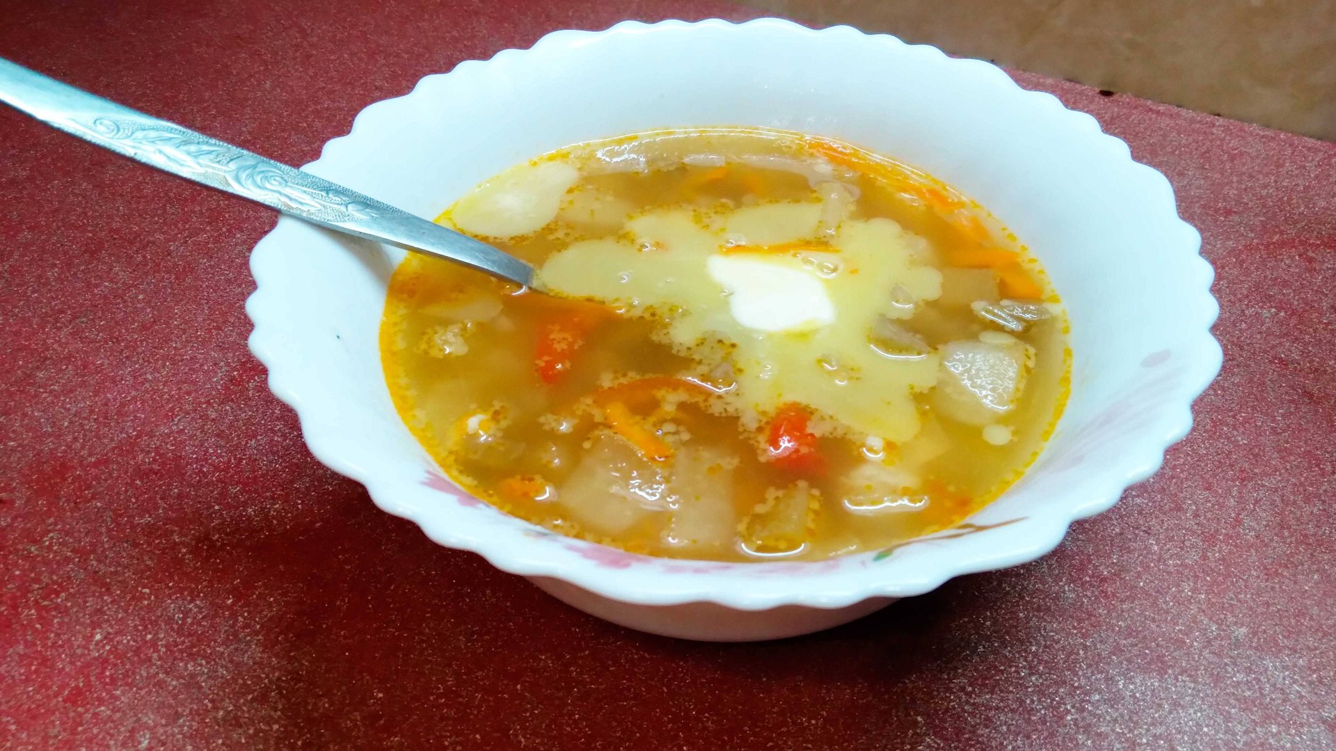 Суп ассорти овощной с фрикадельками при панкреатите