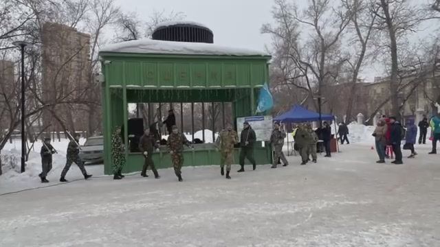 Выступление Творческого коллектива «Феерия фланкировки» в ПКиО «Изумрудный» 23 февраля 2023 г..