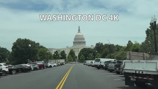 Вашингтон, округ Колумбия, 4K - Поездка по центру города - Лето - США