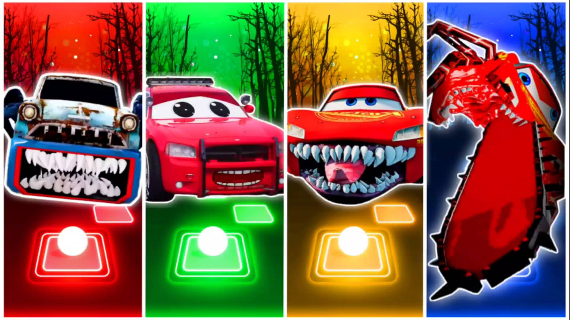 Старая машина Маккуина, полиция Лайтинга, Гонщик Маккуина Лайтнинг-Спайдера Маккуина - EDM