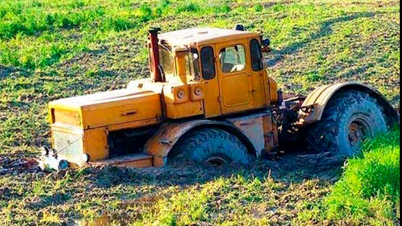 Застрявшие трактора, МТЗ, КИРОВЕЦ, Т-150, Т-40, в полях и бездорожье.