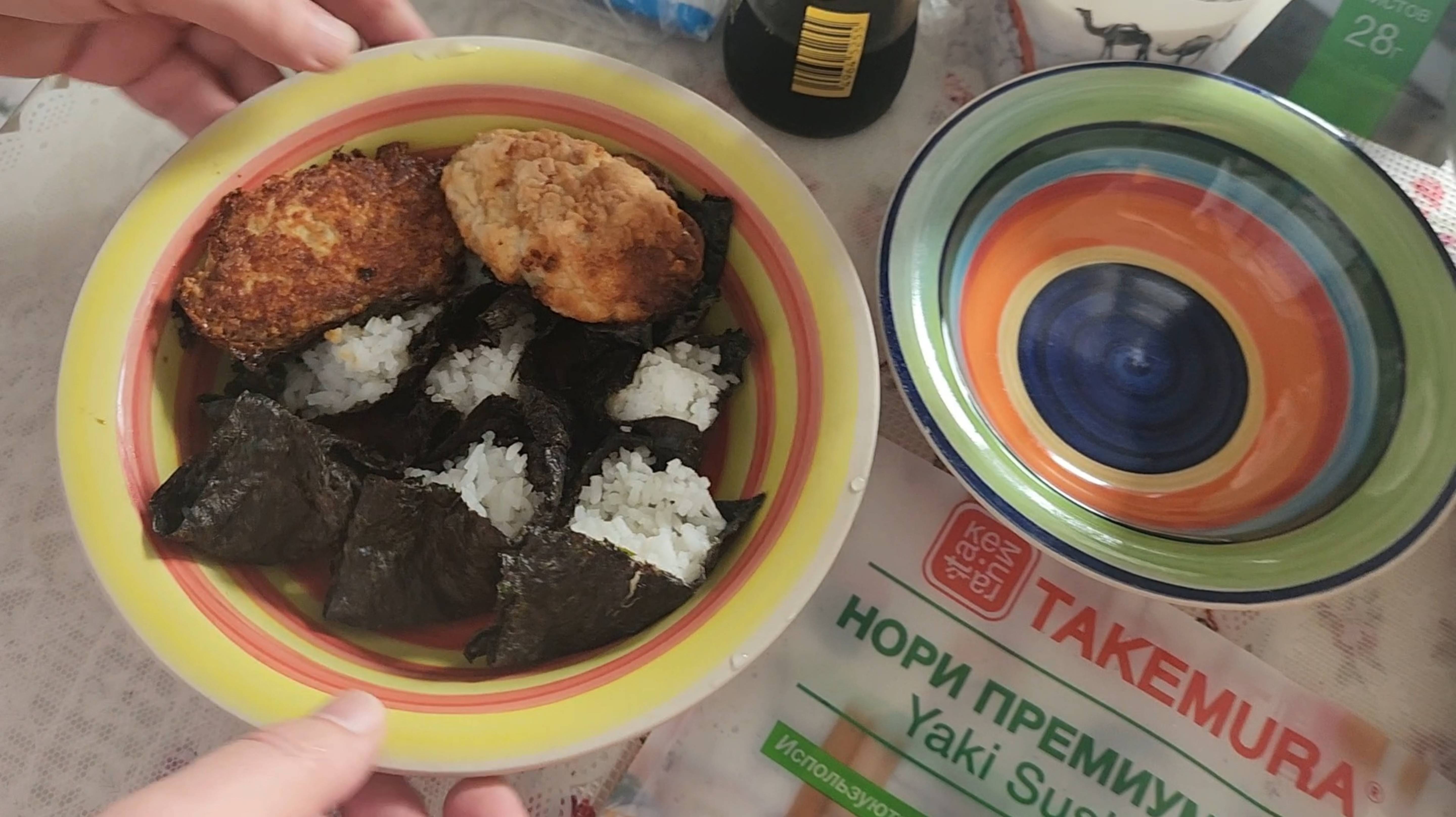 Мини-онигири (ветрячки) Asanee 🍚 🍣