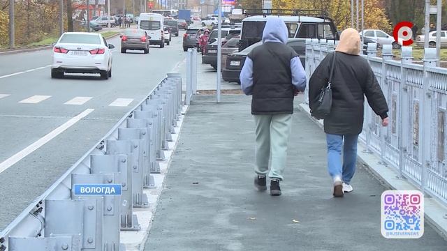 в Вологде отремонтировали мост через реку Содему на улице Петина.
