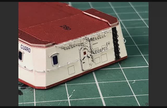 «ПСКР пр. 10410 Алмаз» от Orlik, 1:200, Часть 5, поручни, скоб-трапы и кабель-трассы