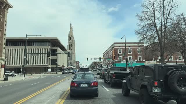 Дэнвер 4K HDR - Поездка в центр города - Колорадо, США