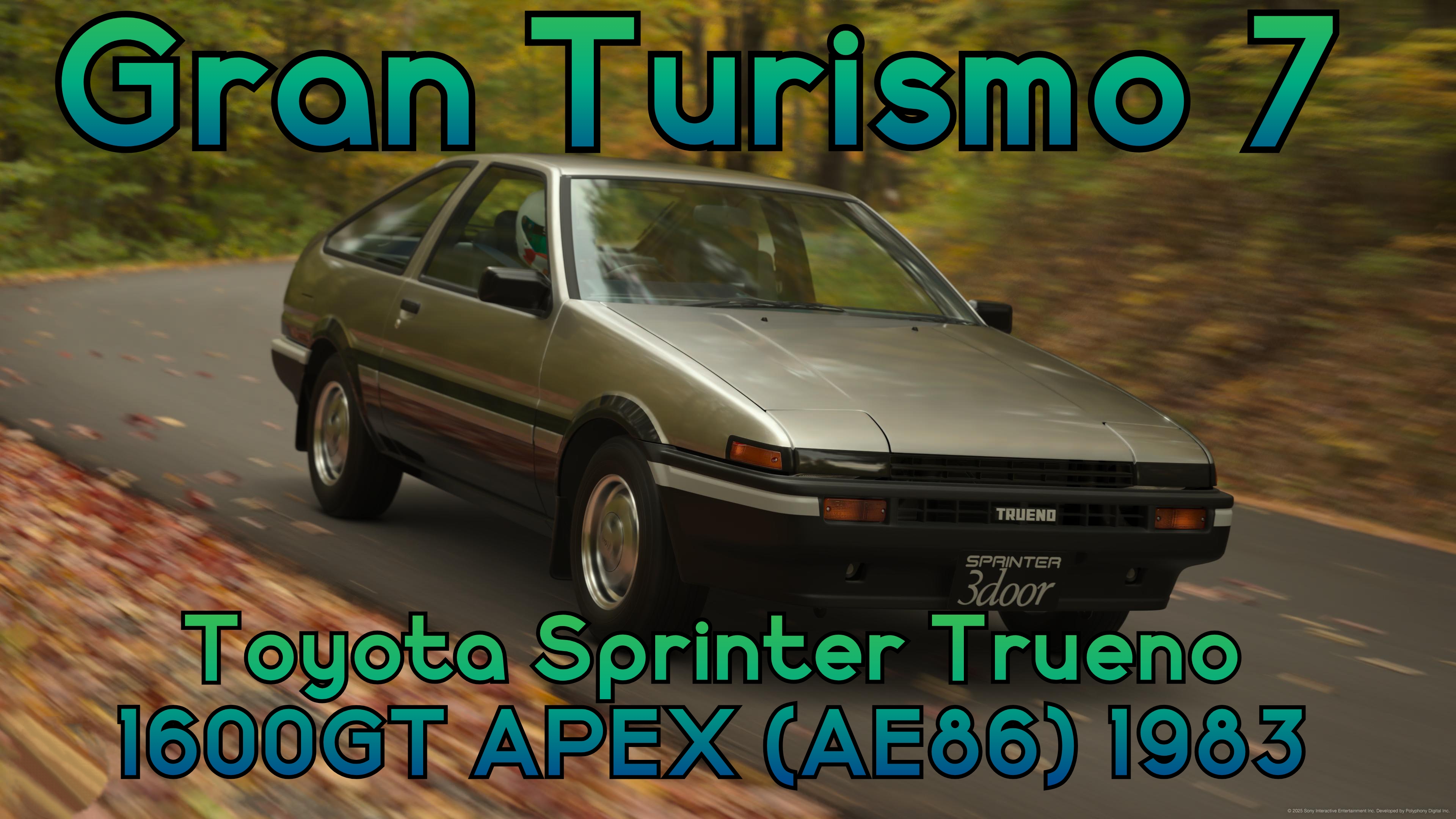Toyota Sprinter Trueno AE86 1983: Призрак Хачи-Року на Трассах Gran Turismo 7.
