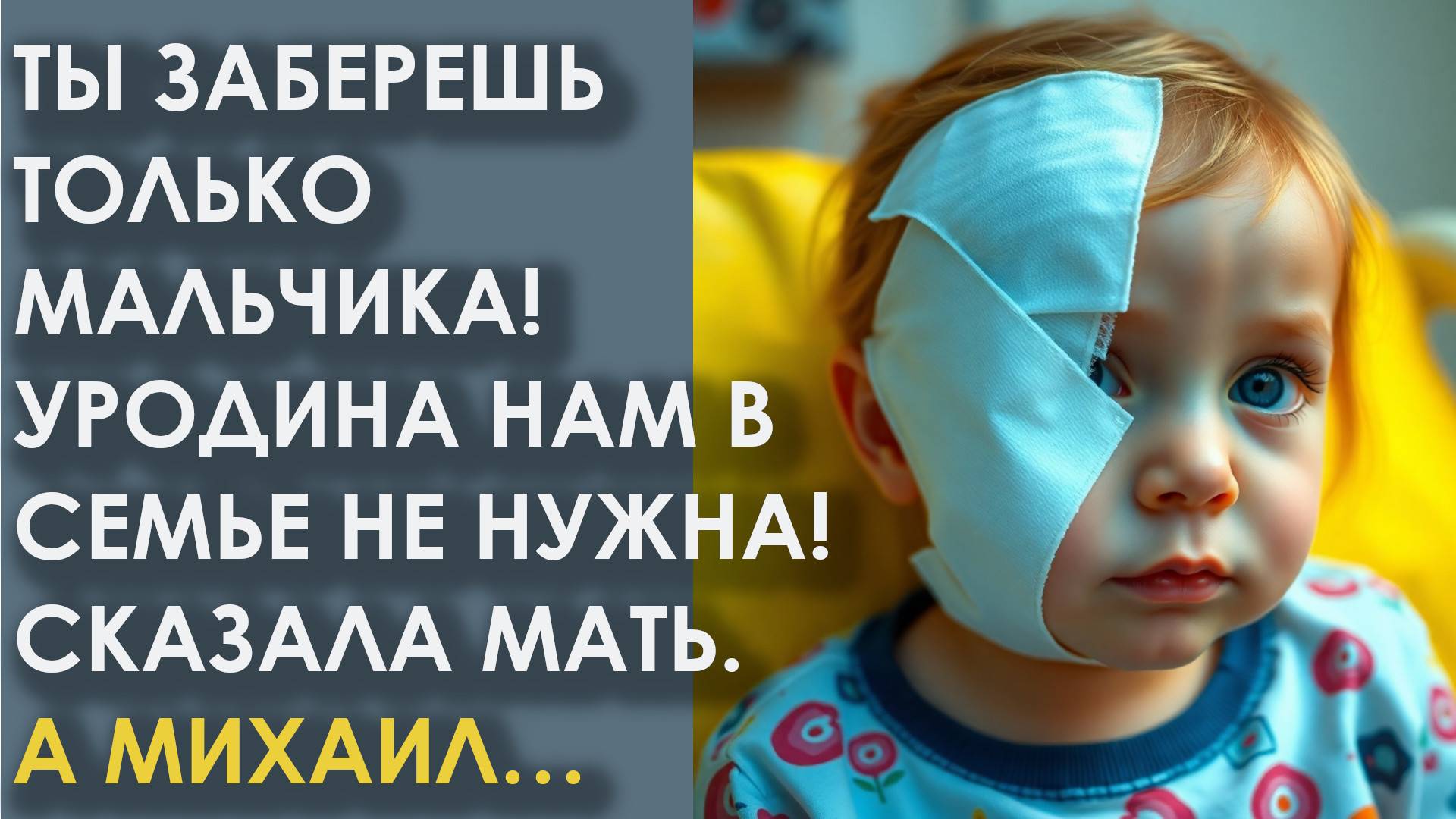 Ты заберешь только мальчика. Уродина нам в семье не нужна. Сказала мать. А спустя почти 30 лет