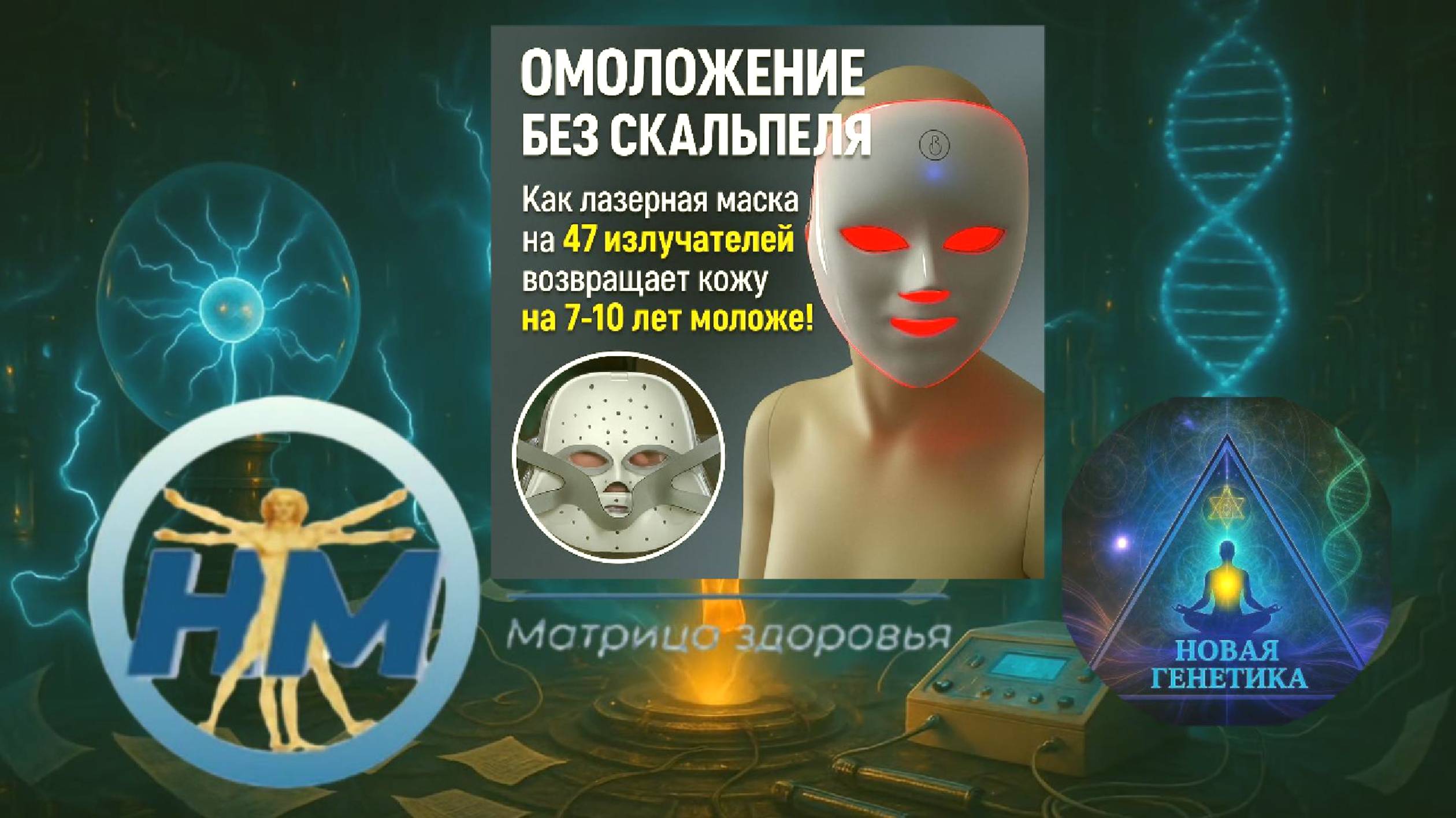 Омоложение без скальпеля: как лазерная маска на 47 излучателей возвращает кожу на 7-10 лет моложе !