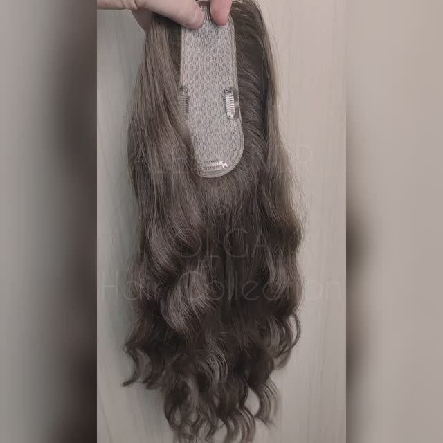 НАКЛАДКА на Пробор - на шёлке (с имитацией кожи головы) #натуральнаянакладка #изделияизволос