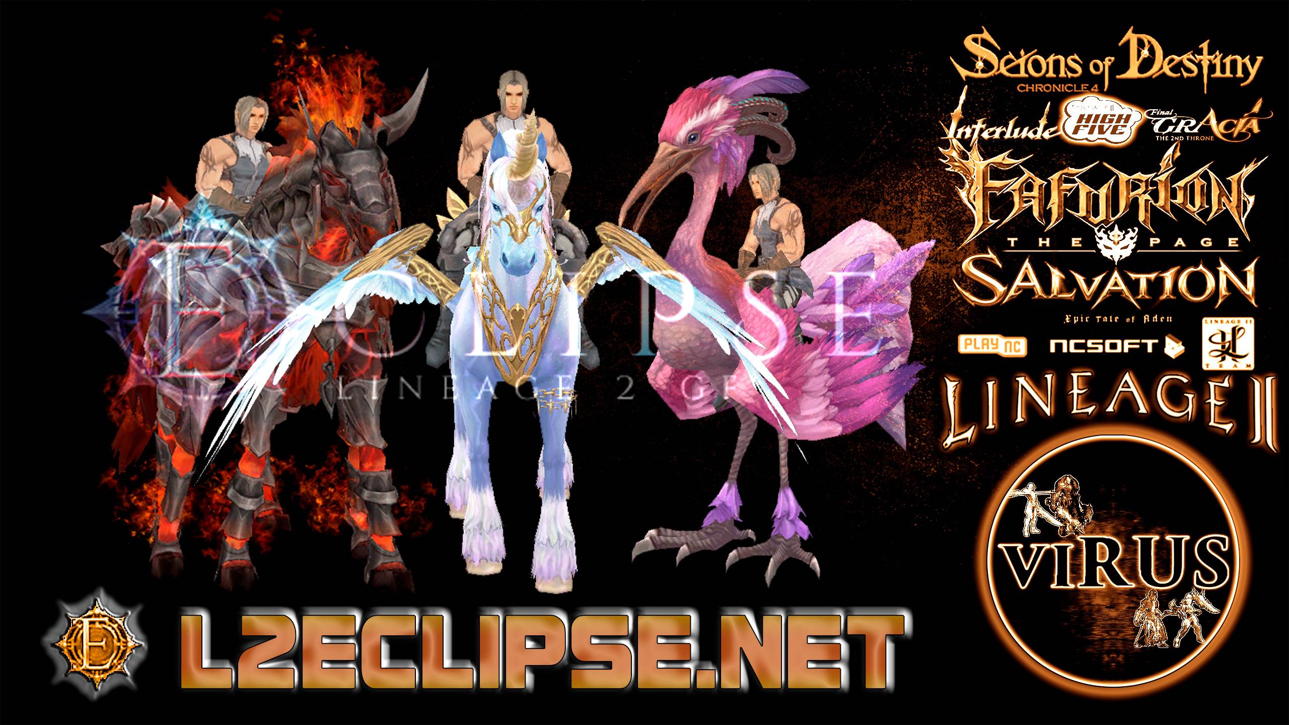 Three new Mounts for the www.L2Eclipse.Net server. LINEAGE II-Gracia Final ◄√i®uS►