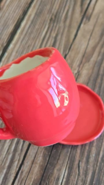 Чайная пара, сделанная на мастер классе по лепке из глины