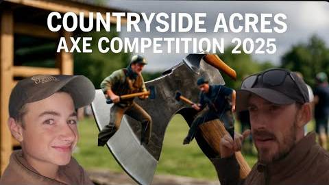 Канадская семья в НН.Big Day on the Farm: Fencing,Deck Building & Our First Wood Splitting Contest!