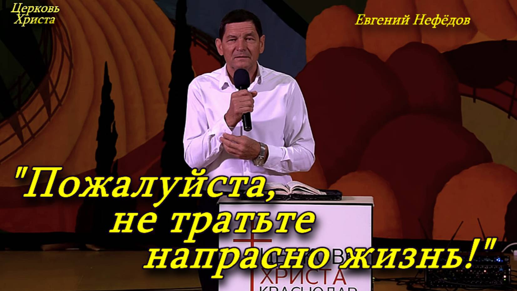 "Пожалуйста, не тратьте напрасно жизнь !" 19-10-2025 Евгений Нефёдов Церковь Христа Краснодар
