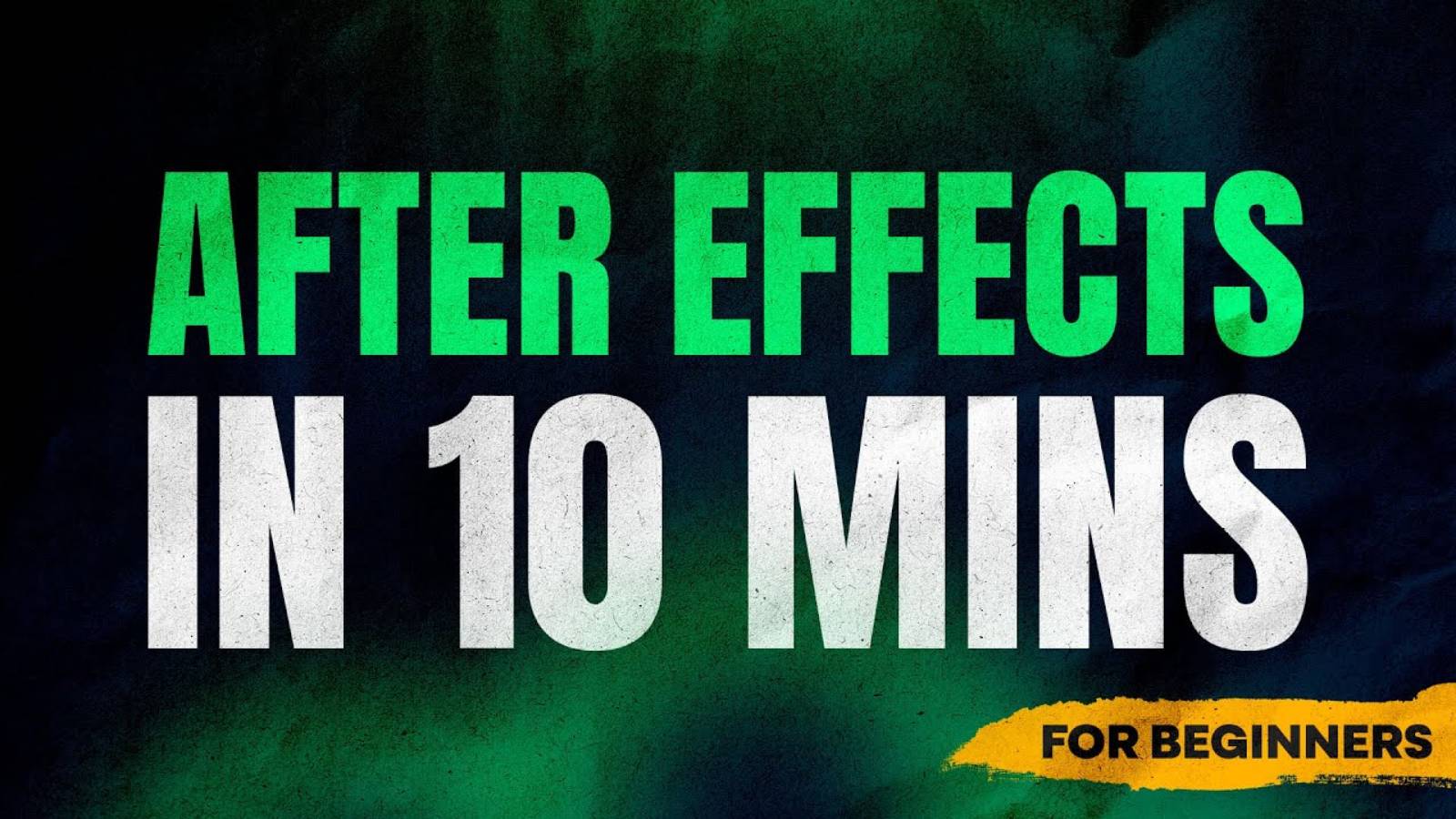 Изучите After Effects за 10 минут. Руководство для начинающих