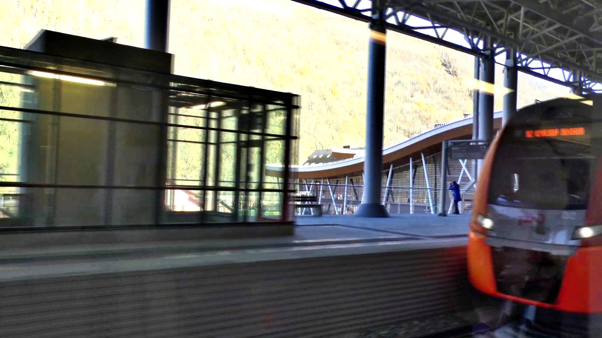 Воспоминания. Вид из окна "Ласточки". Ноябрь 2013 год. Часть 7. Подъезжаем к вокзалу КРАСНАЯ ПОЛЯНА