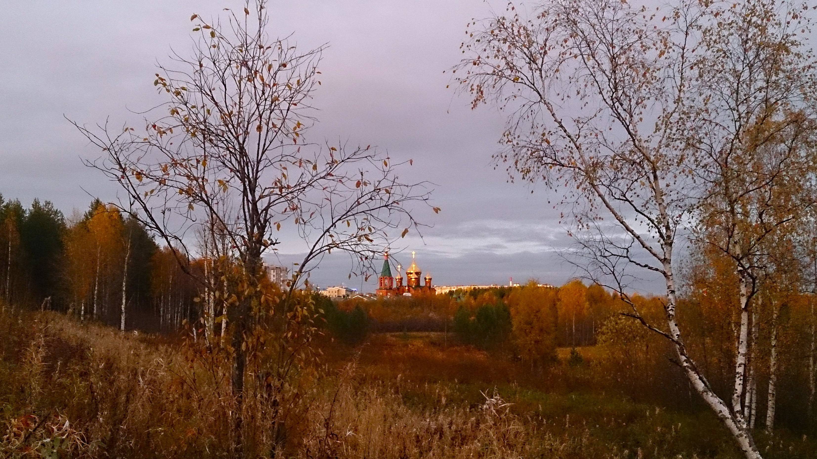 Осенняя велопрогулка на природе. Город Ухта.