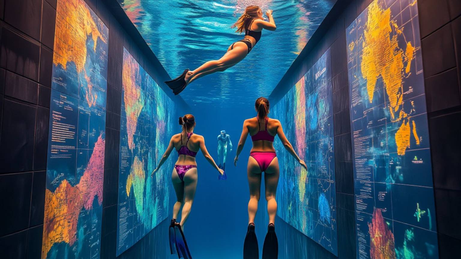 Deep Dive Dubai, дайвинг в Дубае, Эмираты, ОАЭ, 2023