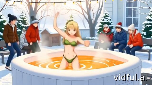 Зимнее купание перед успешными геймерами