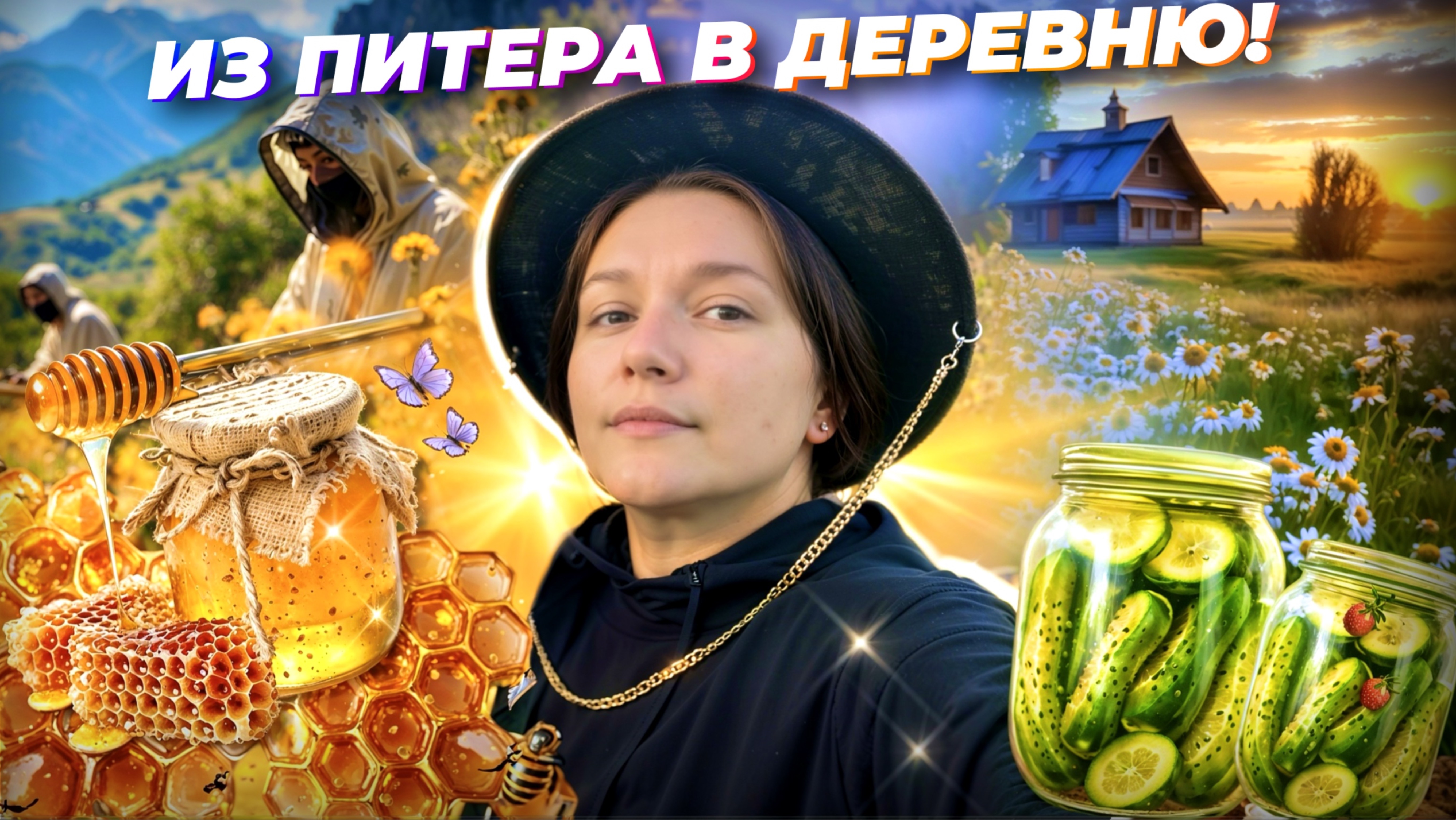 🐝ПО-НАШЕМУ: Быт настоящей СЛАВЯНСКОЙ деревни | ЗАСОЛКА огурцов и РУССКОЕ РАЗДОЛЬЕ в Вычереме, Влог