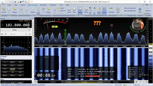 03.06.2025 21:48UTC, [Es], Radio 24, Uetliberg, Швейцария, 2199km/257°, 800Ватт/эфф.