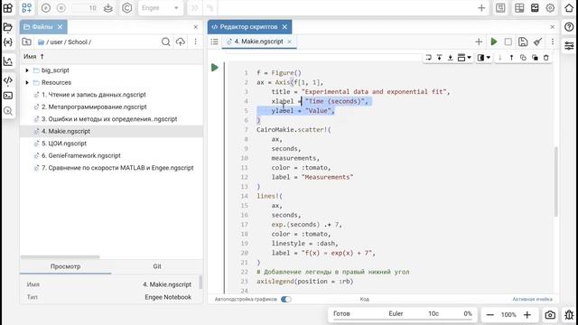 3.4. Вывод графиков через Makie. Школа Julia