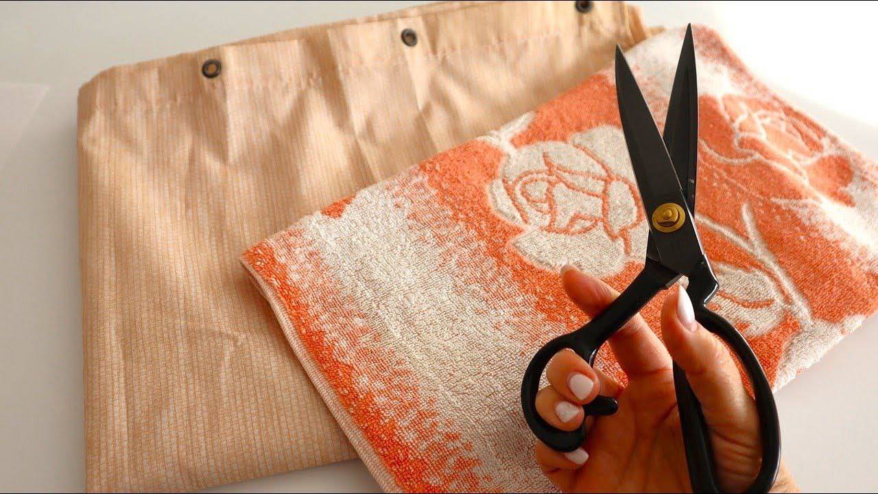 Гениальная идея для кухни из шторки для душа и полотенца. Хоть патентуй эту идею