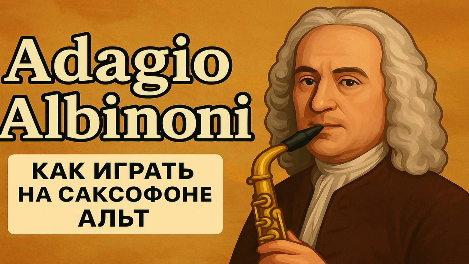 🎷 Tomaso Albinoni — Adagio | Видеоноты для саксофона АЛЬТ