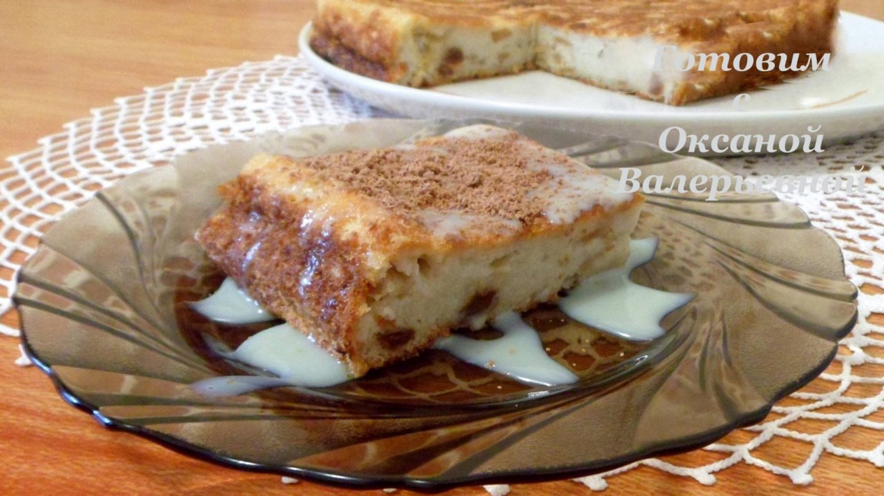 Запеканка без муки. Манная запеканка с яблоками и изюмом. Готовим с Оксаной Валерьевной.