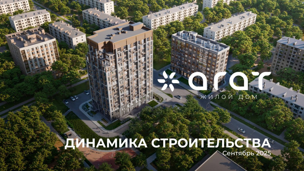 ЖК "АГАТ" | Динамика строительства | сентябрь 2025 г.