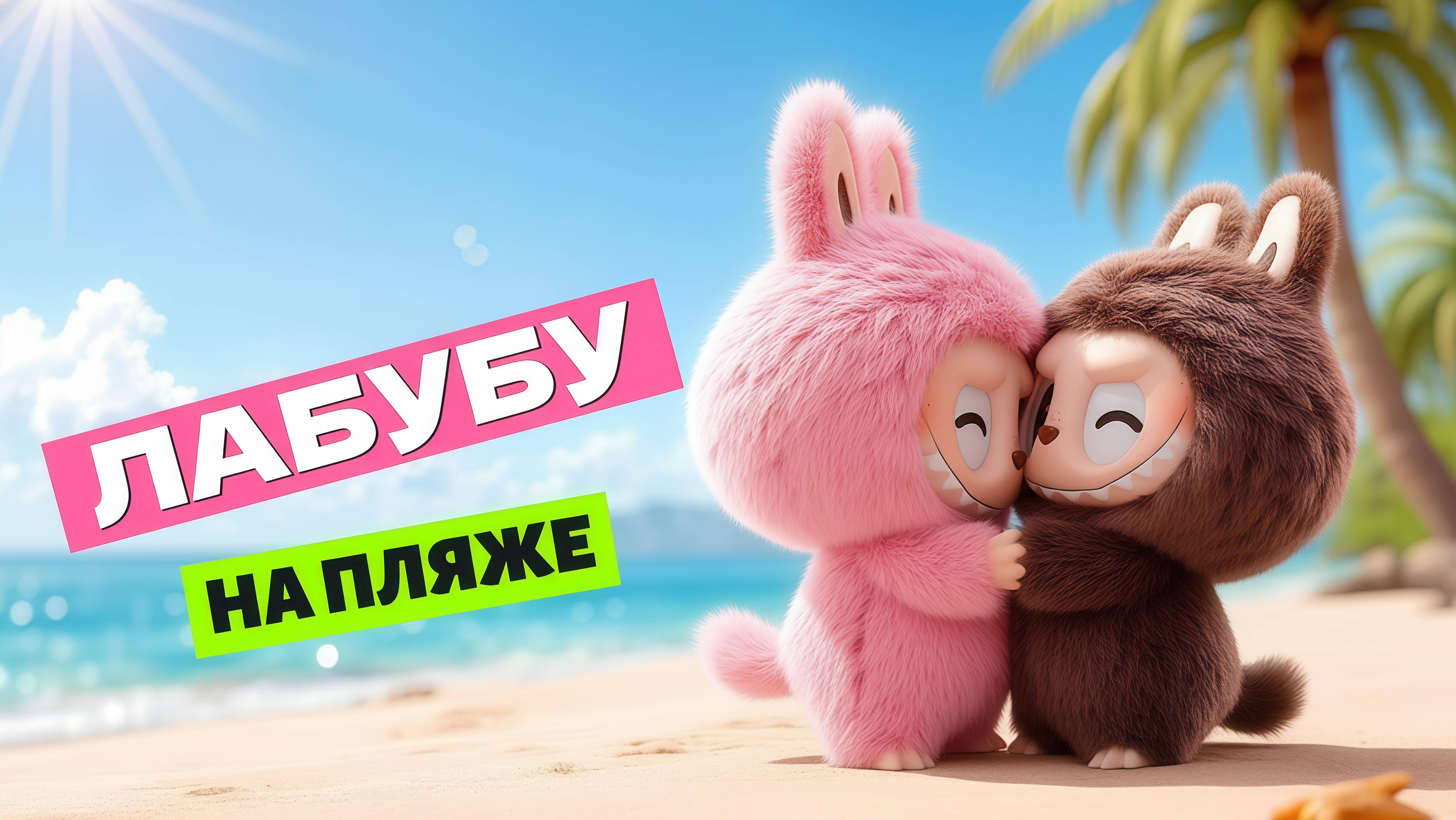 ЛАБУБУ НА ПЛЯЖЕ | Весёлые приключения с капибарами 🏖️🩷