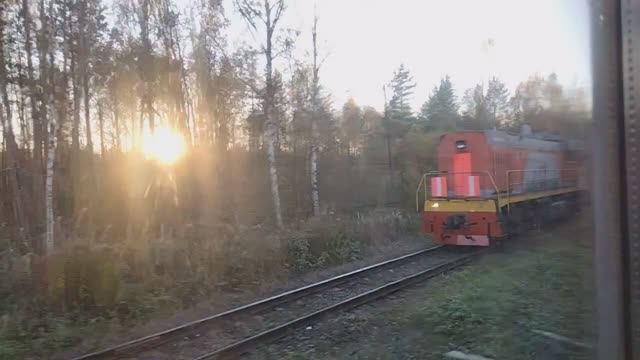 Октябрь в Ленинградской области. Отправление из Невдубстроя на Мгу