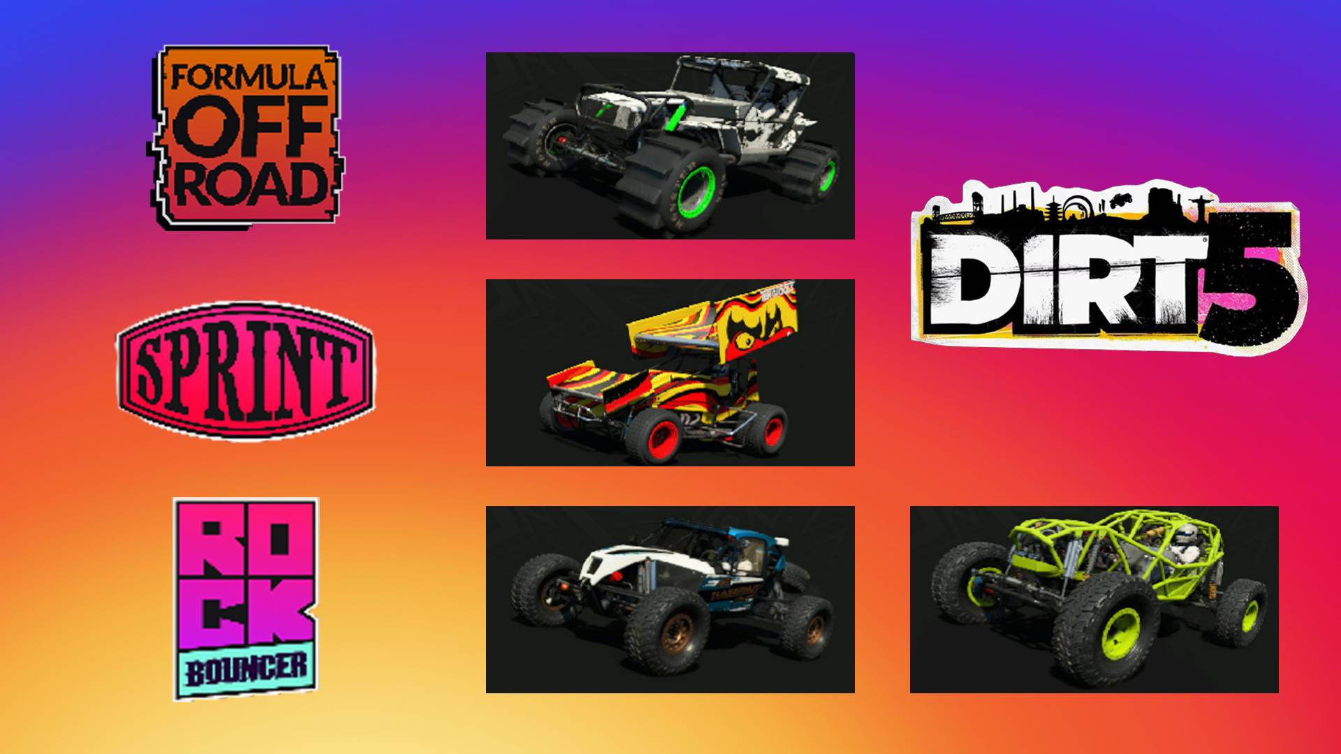 Dirt 5 | Formula Off Road / Rock Bouncer / Sprint